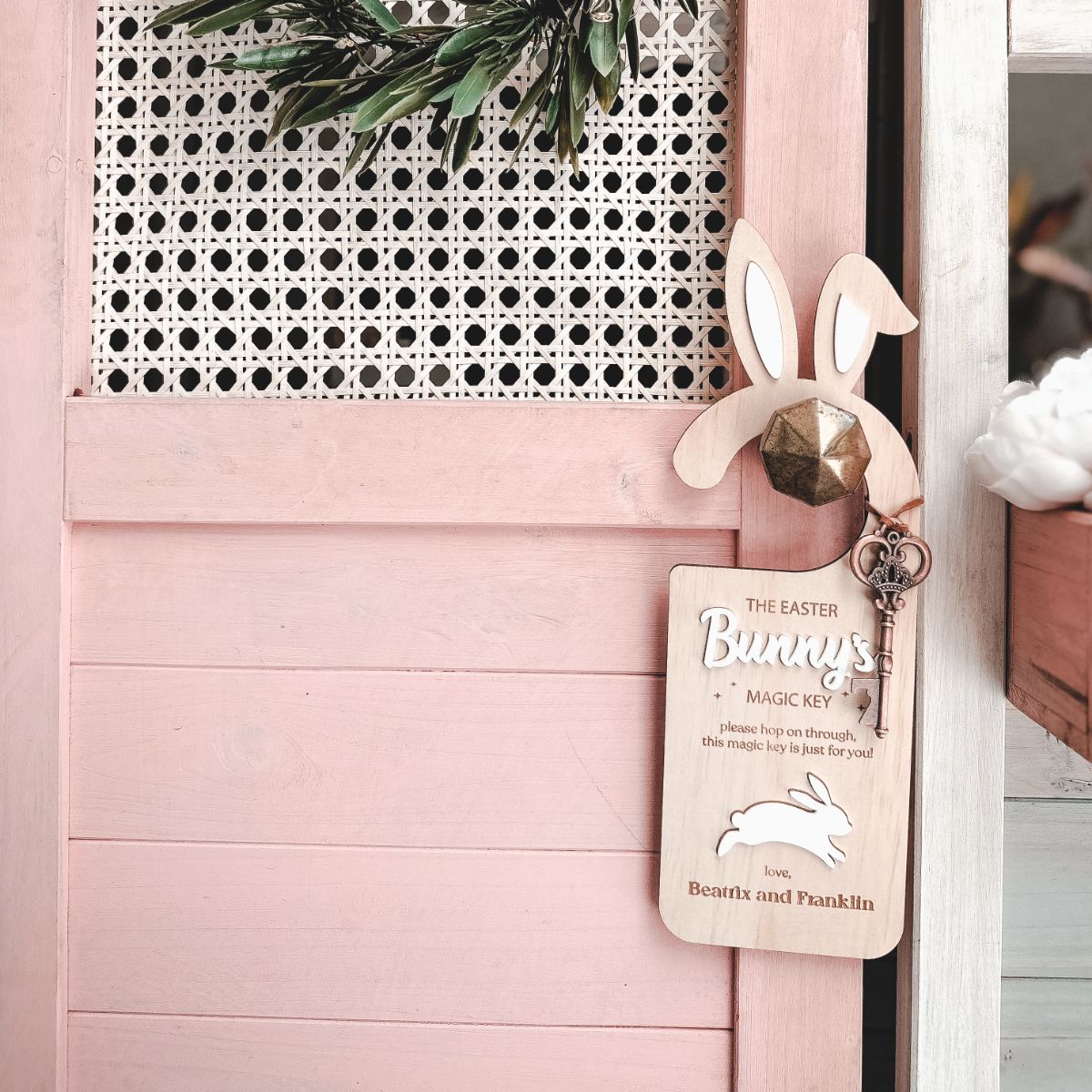Personalised Easter Bunny Magic Key - Door Hanger | Made in Australia ...